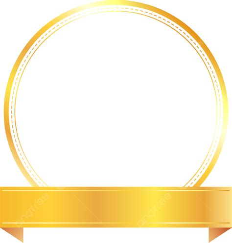 Cinta Dorada Con Borde De Marco De C Rculo Dorado Png Circulo