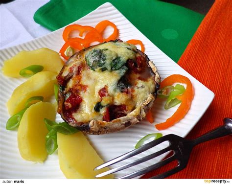 Plněné žampiony Portobello recept TopRecepty cz