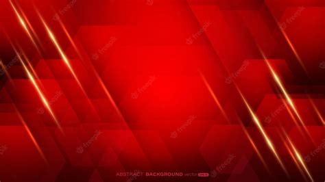 Premium Vector Geometric Red Abstract Background Eith Hexagon Shapes