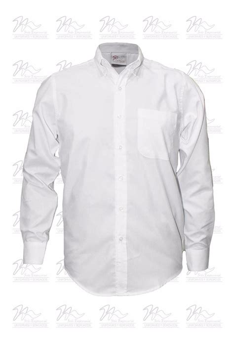 Camisa Blanca Para Uniforme De Vestir U Oficina Manga Larga