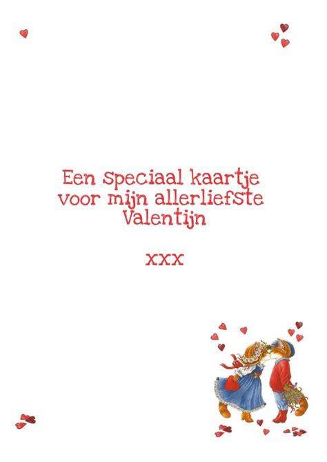 Valentijnskaart Kusjes Poes Molly Kaartje2go