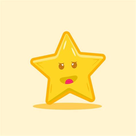 Étoile De Bande Dessinée étoile De Dessin Animé Avec émoticône Smiley