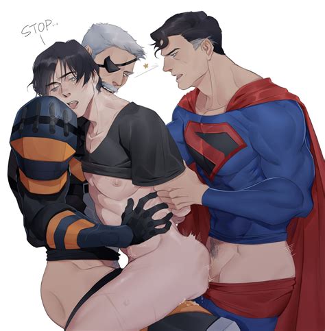 Superman Clark Kent Bruce Wayne And Deathstroke Dc Comics And 3 More Drawn By Akira1611