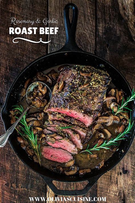 Rosemary And Garlic Roast Beef Dinner Party Recipes Beef Recipes Dinner