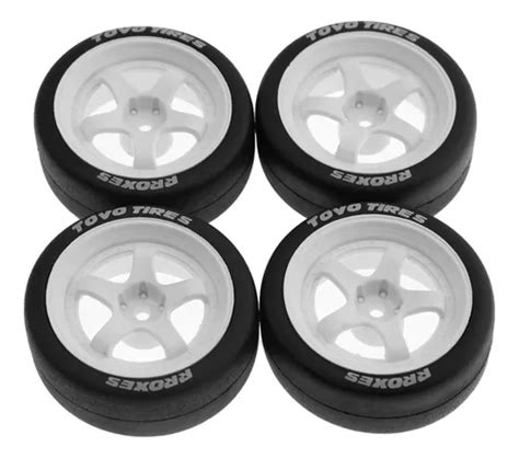 4 Peças De 65 Mm 1 10 Rc Racing Car Tires Wheel Para Tamiya