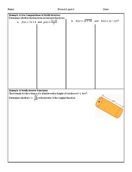 Guided Notes Lesson 6 2 Part 2 Inverse Relations And Functions