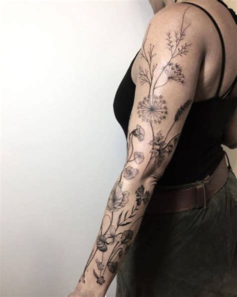 50 Cool Flower Tattoo Sleeve Ideas Sleeve Tattoos For Women Floral