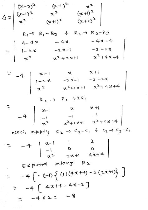 using properties of determinants prove that begin{vmatrix} x 2 { 2 } and x 1 { 2 } and { x