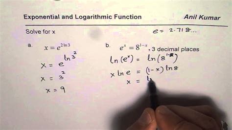 How To Solve Exponential And Log Equations