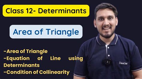 area of triangle using determinants determinants class 12 cuet youtube