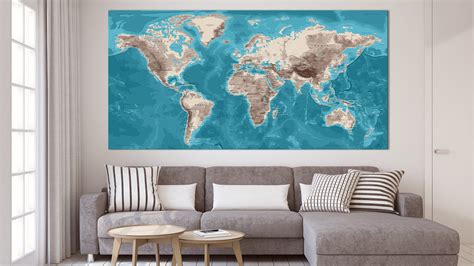 Planisferio Mural Mapamundi Decorativo Obsequio Compra