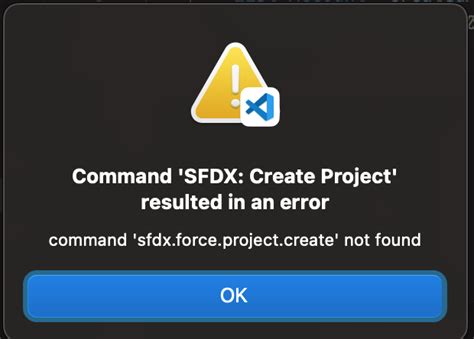 Salesforce Command Sfdx Create Project Resulted In An Error