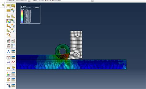 beam part in a 2d cutting simulation for chip contact dassault abaqus fea solver eng tips