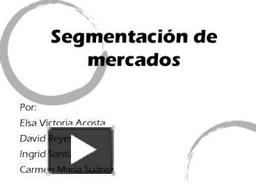 PPT Segmentaciуn de mercados PowerPoint presentation free to