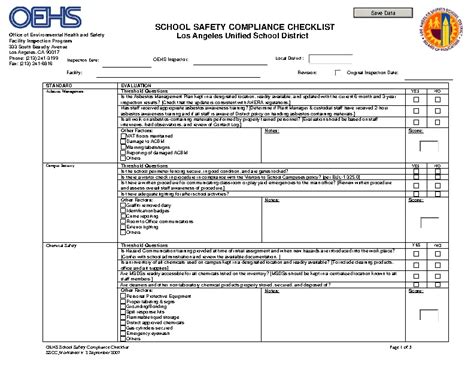Safety Compliance Checklist Template PDFSimpli