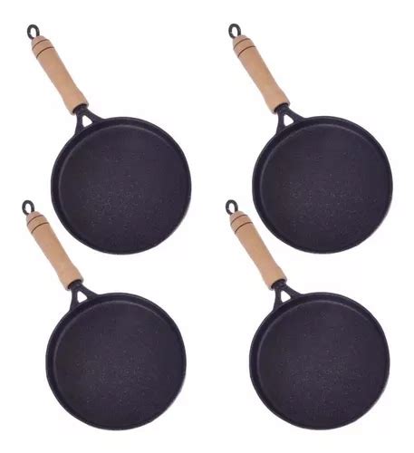 Kit 4 Frigideira Para Tapioca 19cm Fundido Tapioqueira Ferro Frete grátis