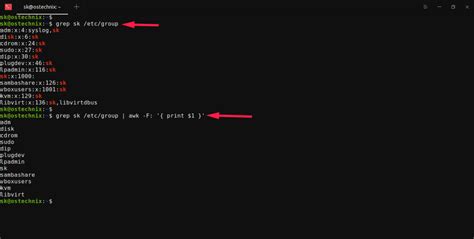 find out which groups a user belongs to in linux ostechnix