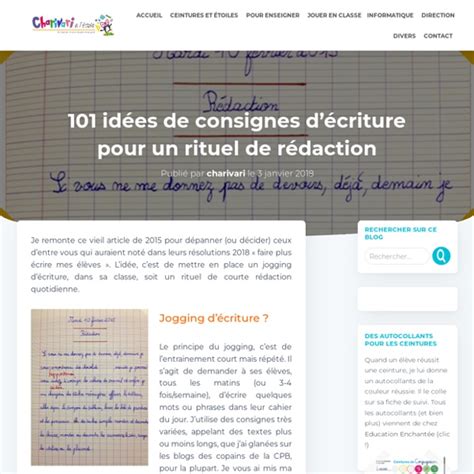 101 idées de consignes décriture pour un rituel de rédaction Pearltrees