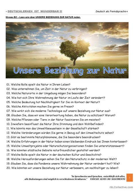 B2 Lass uns über UNSERE BEZIEHUNG Deutsch DAF Arbeitsblätter pdf doc