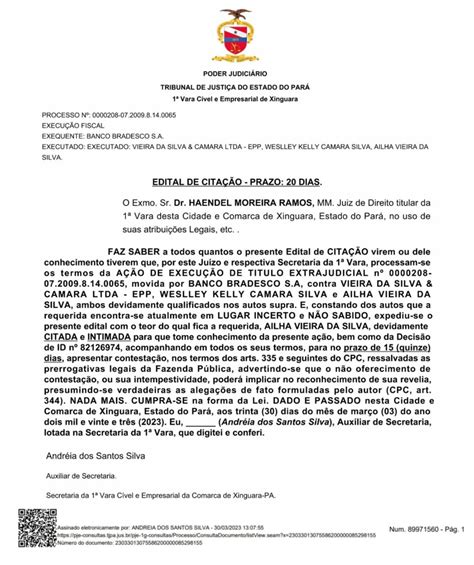 EDITAL DE CITAÇÃO Jornal A Noticia