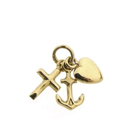 Gouden Hanger Geloof Hoop En Liefde Juweelwinkel Nl