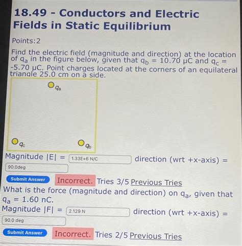 Solved 18 49 Conductors And Electric Fields In Static Chegg