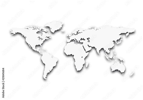 Fototapeta mapa świata dla dzieci worldmap Weltkarte in Weiß