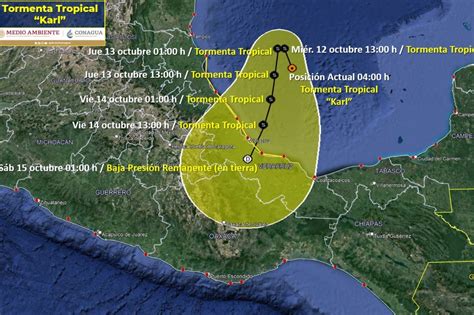 Tormenta Tropical Karl Provocar Lluvias Intensas En Veracruz Y Puebla