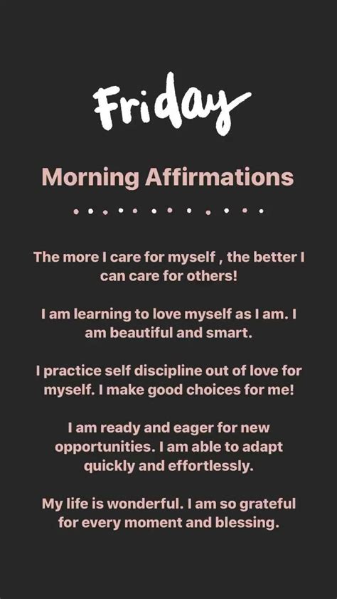 Morning Affirmations Video Affirmation Quotes Friday Inspirational