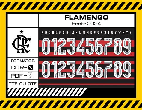 Fonte Nova Flamengo Ttf Cdr Pdf Arte Vetor Camisa
