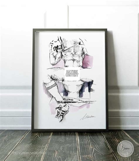 Nude Male Paintings Naked Men Erotic Print Gay Artwork Unique Gifts For