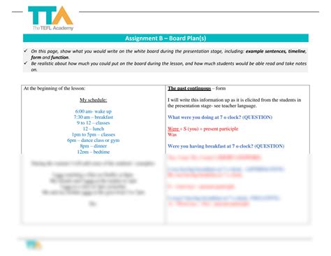 SOLUTION The Tefl Academy Assignment B Board Plan Studypool
