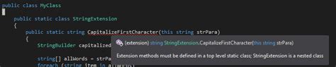 extension methods in c explained codeproject