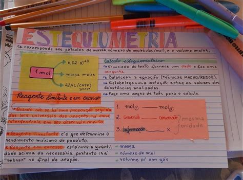 Mapas Mentais Sobre CALCULO ESTEQUIOMETRICO Study Maps
