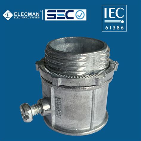 IEC EMT Terminal Adapter 25mm EMT Connector Zinc EMT Conduit Connector