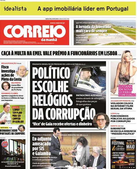 Capa Correio da Manhã 18 maio 2023 capasjornais pt