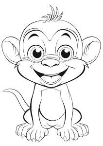 Monos Dibujos Para Colorear Para Ni Os