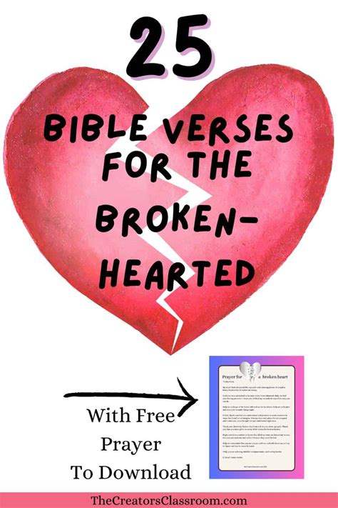 25 Comforting Bible Verses For Broken Hearts The Creator S Classroom