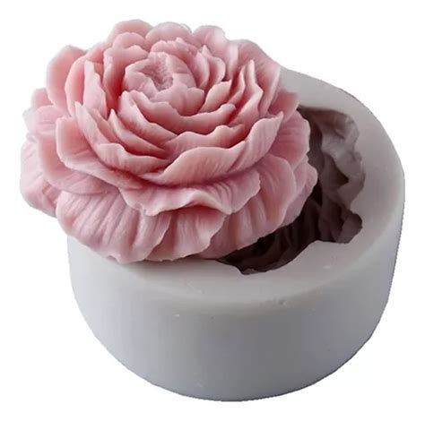 Molde Silicona Flor Peonia 3d Grande Vela Jabon