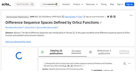 difference sequence spaces defined by orlicz functions [scite report]