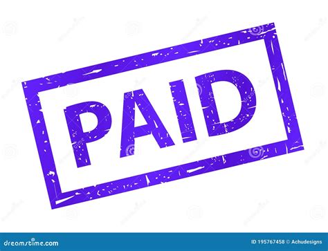 Paid Grunge Stamp Seal Stock Vector Illustration Of Draft 195767458