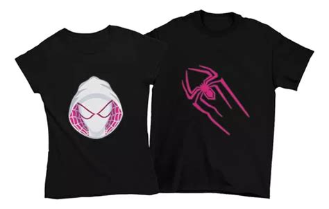 Playeras Parejas D O Spiderman Gwen Hombre Ara A Novios Meses Sin