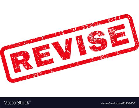 Revise Rubber Stamp Royalty Free Vector Image VectorStock