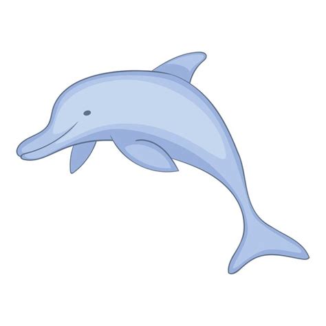 Icono de delfín ilustración de dibujos animados de icono de vector de