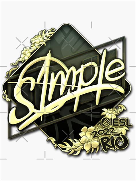 S1mple Gold Rio 2022 Autograph CSGO Sticker For Sale By Krabstyx