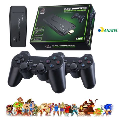 Game Stick 2 4G Lite Emulador 10000 Jogos Retro Cartão Sd 32Gb 4K 2