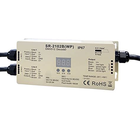 Buy RGBW RGBA 4 Channel DMX Decoder Outdoor Rated For 12 36V LED Strip