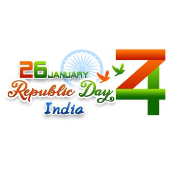 74th Republic Day Of India Celebration With Ashoka Chakra Illustration