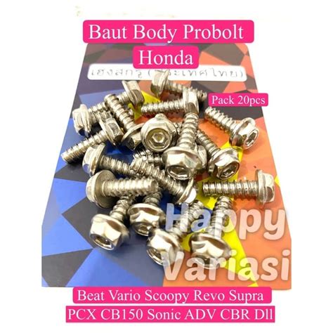 Jual Baut Body Honda Chrome 2 Kunci 8 Dan Kunci L Baut Body Honda Beat