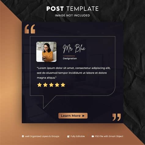 Premium Psd Creative Concept Satisfied Feedback Customer Testimonial